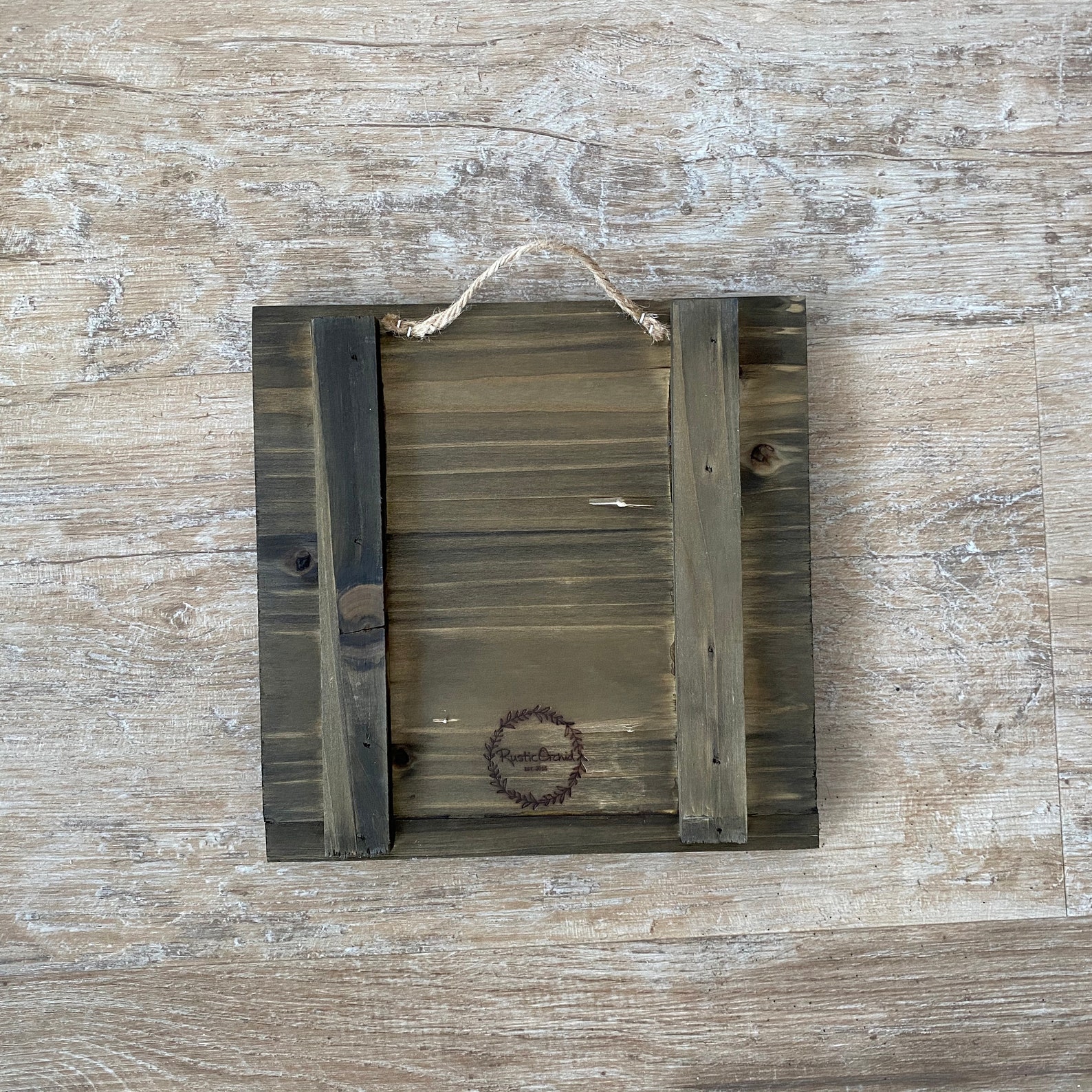 IDAHO, Rustic 3D Topographic State, 8x8 Square, Rustic Distressed ...