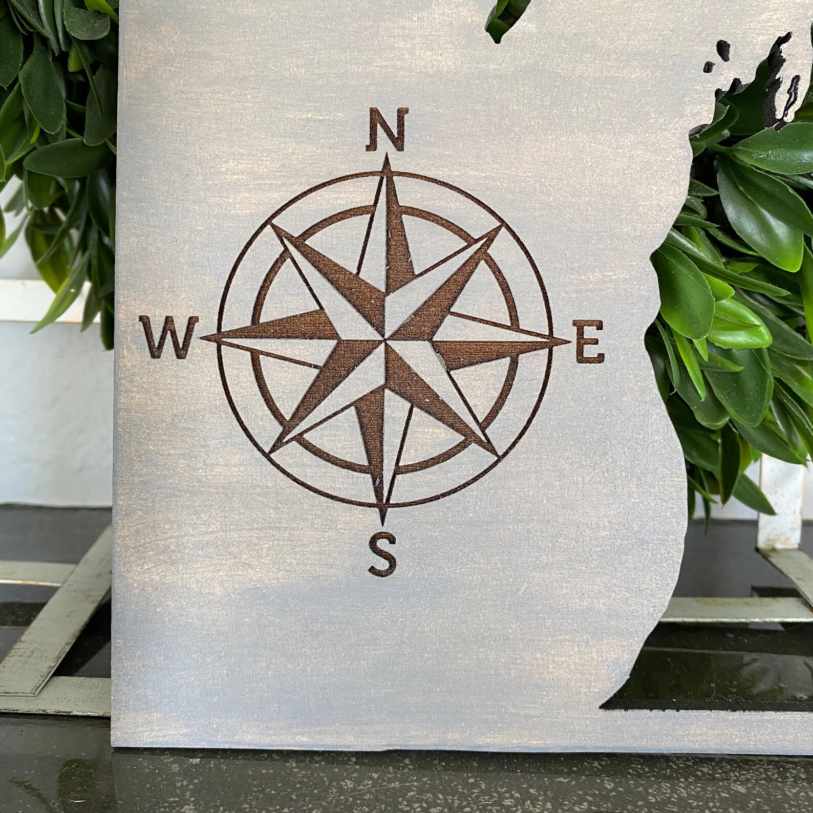 MICHIGAN State Outline Engraved Compass Upper Peninsula | Etsy