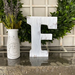 Rustic Distressed Initial Letters, (1) Thick Wood Letter, Stand Alone ...