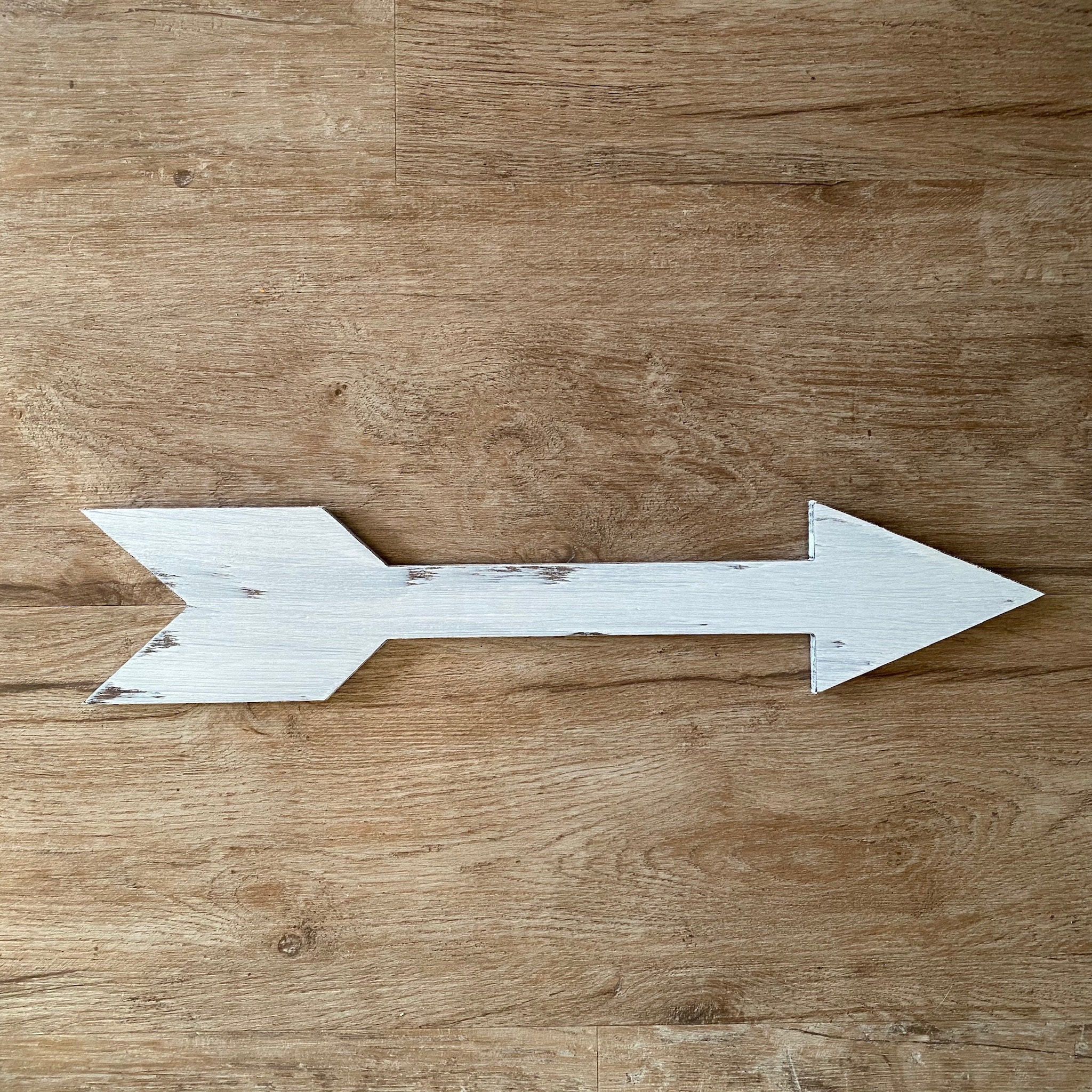 Large Farmhouse Arrow 1 Rustic Distressed Whitewashed Wood - Etsy