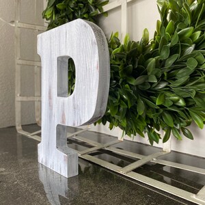 Rustic Distressed Initial Letters, (1) Thick Wood Letter, Stand Alone ...