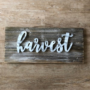HARVEST, Large Rustic Pallet Sign, Harvest Decor, Farmhouse Decor ...