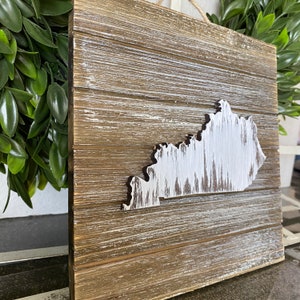 Rustic States, 8x8 Square Untextured Whitewashed Pallet Style Sign ...