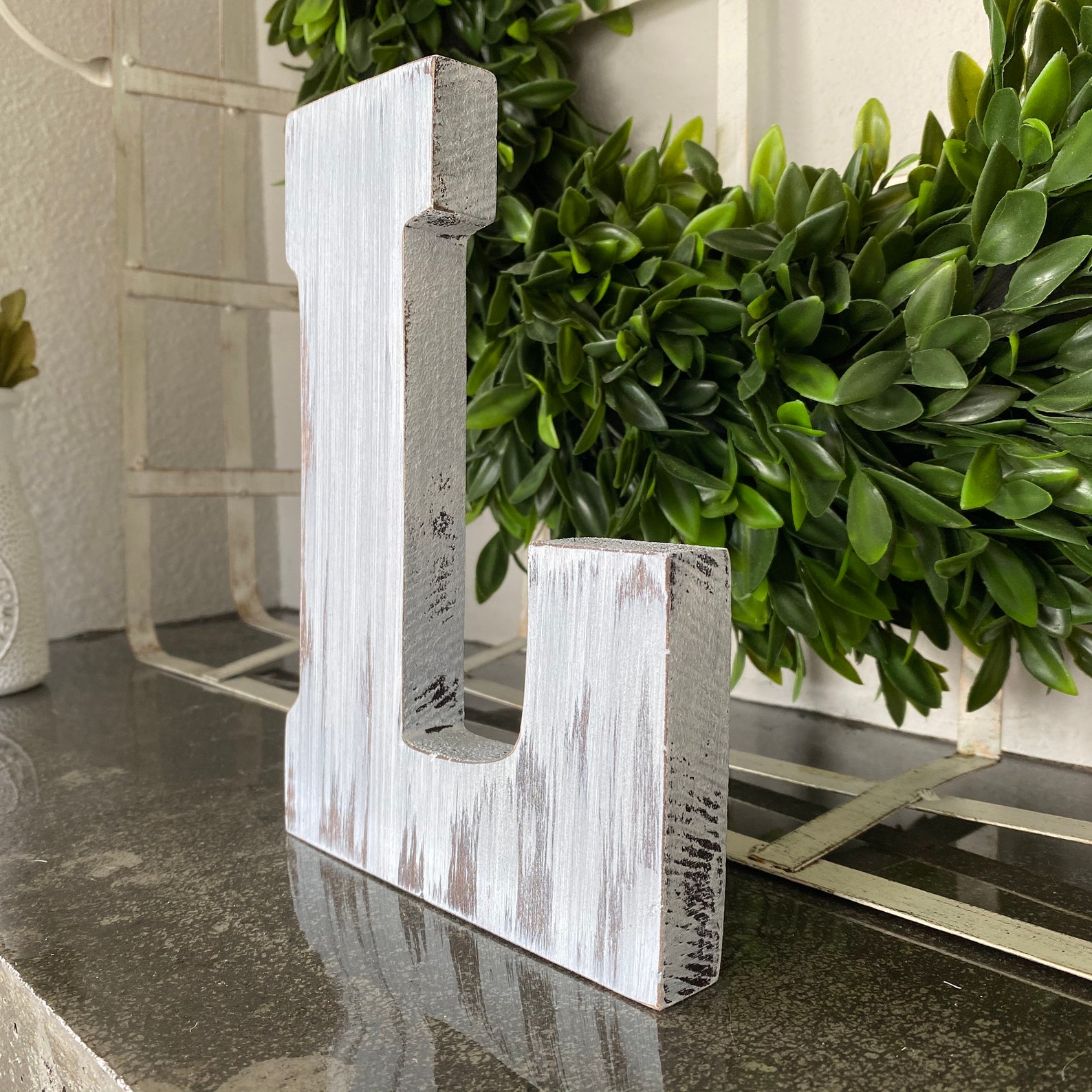 Rustic Distressed Initial Letters 1 Thick Wood Letter - Etsy