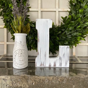 Rustic Distressed Initial Letters, (1) Thick Wood Letter, Stand Alone ...