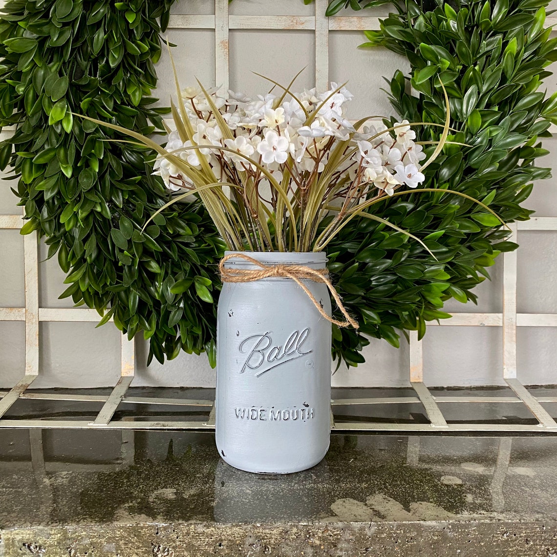 Rustic Distressed Ball Mason Jar 1 32oz Wide Mouth Quart | Etsy