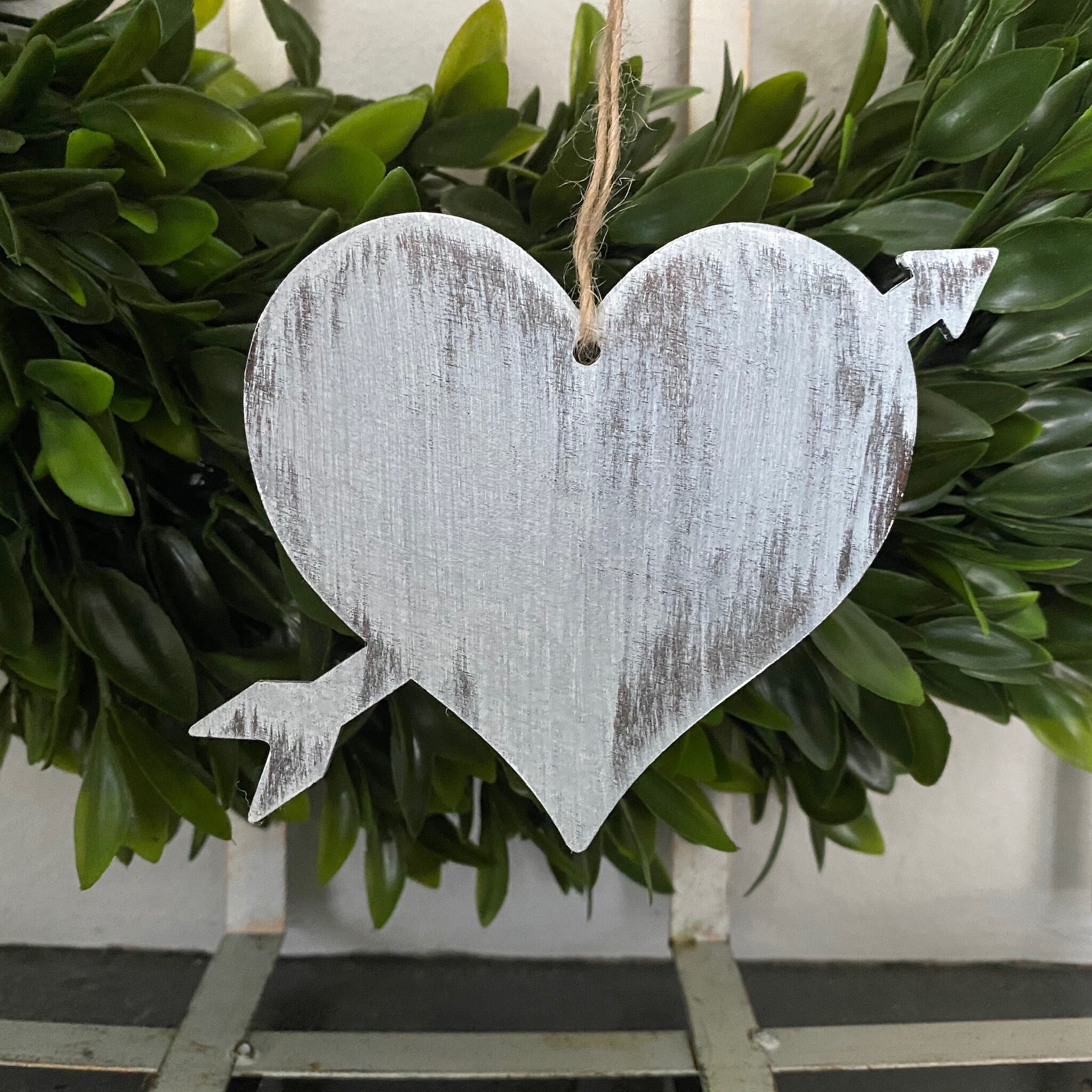 Set of 3 Rustic Hanging Arrow Hearts Cupid Hearts Thin | Etsy