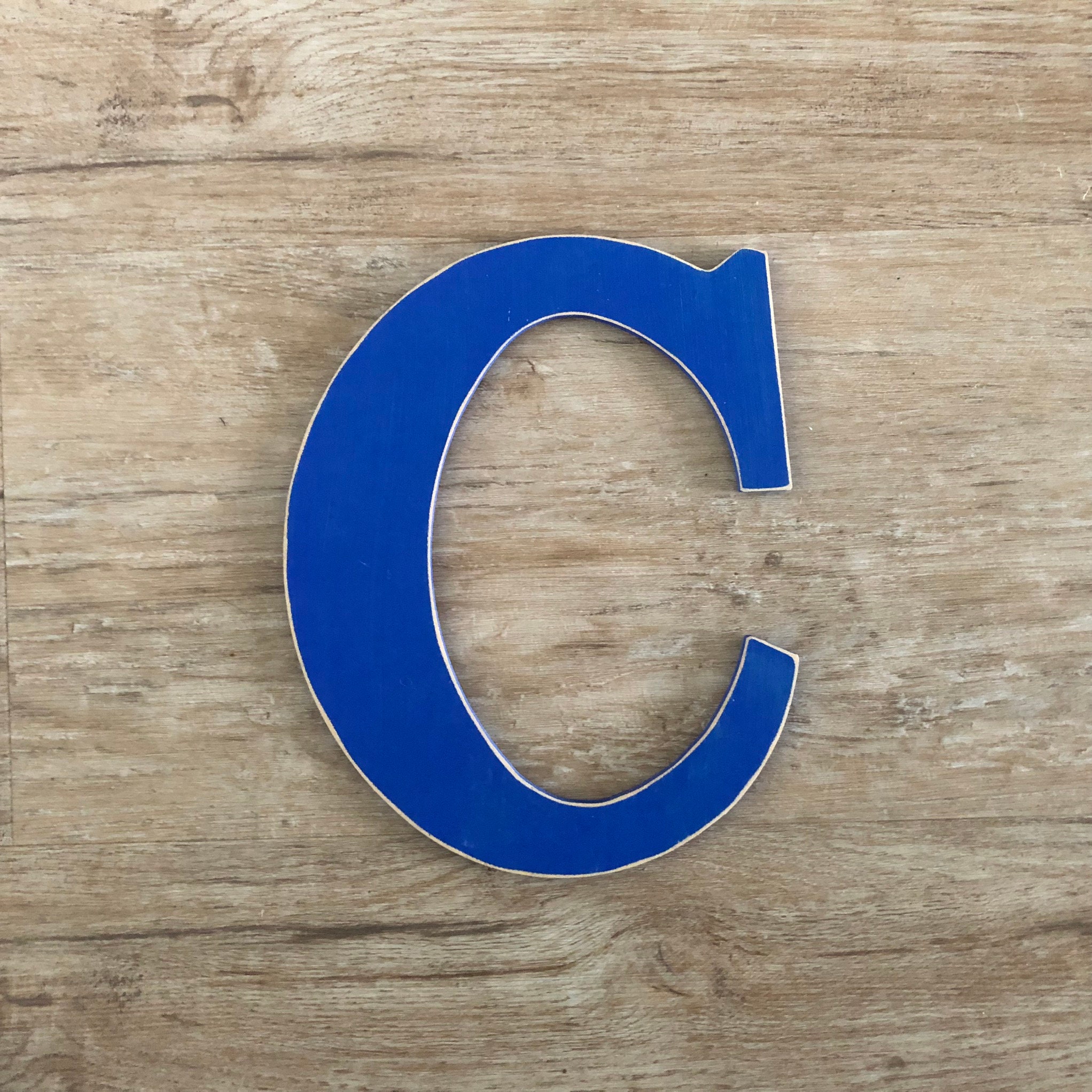 Rustic Distressed Initial Letters Cobalt Blue A B C D E F G | Etsy