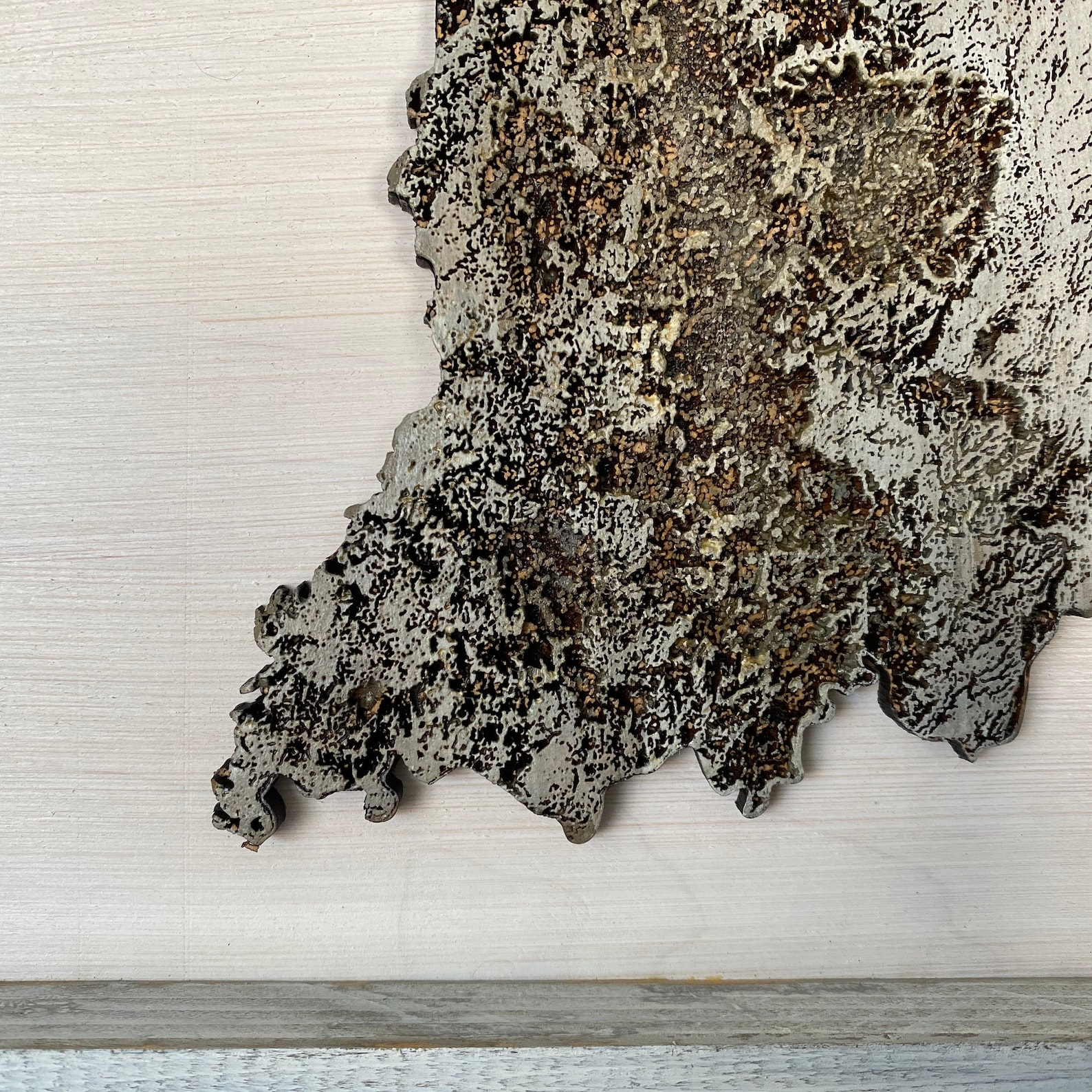 INDIANA Framed State Topographic Texture Rustic Distressed | Etsy