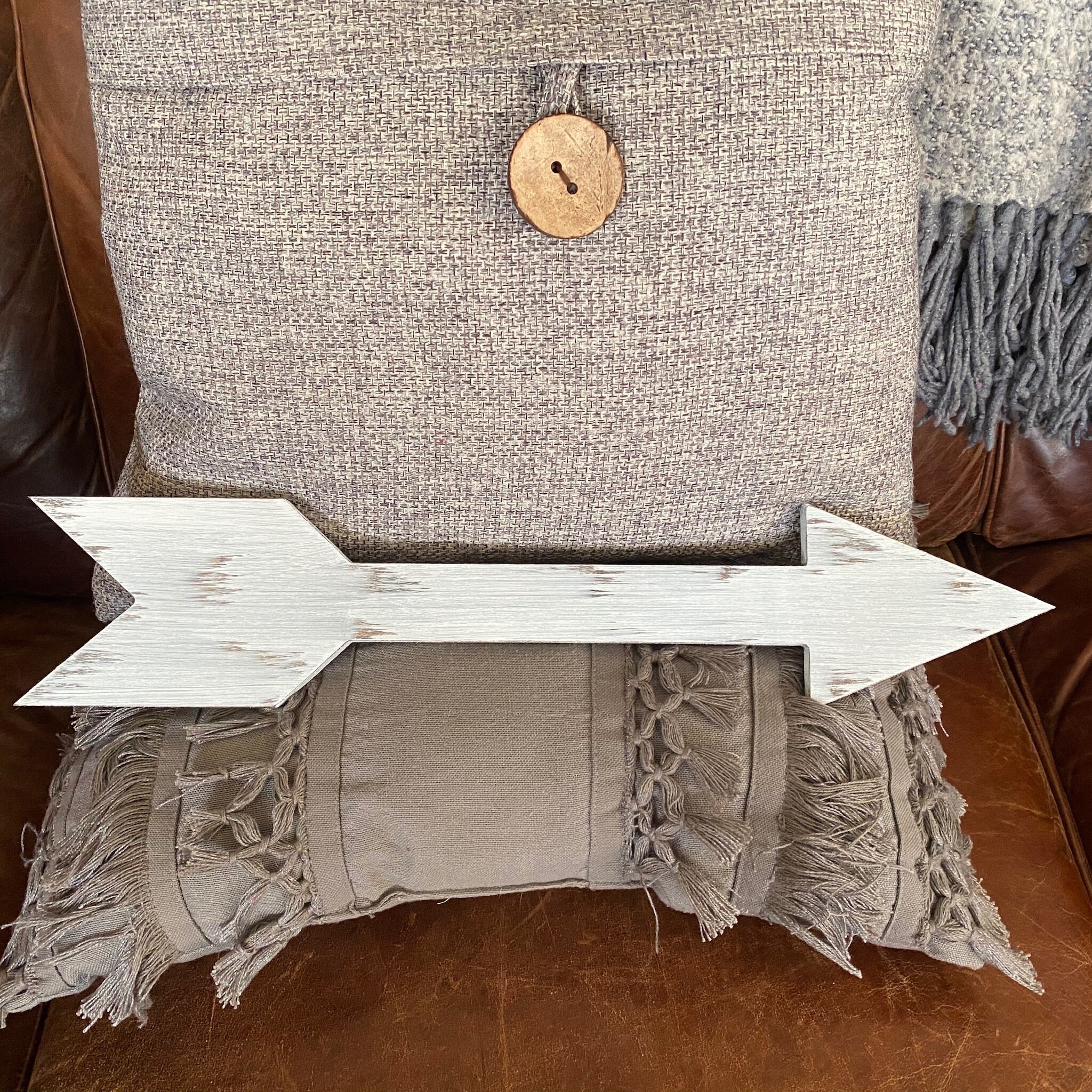 Large Farmhouse Arrow 1 Rustic Distressed Whitewashed Wood - Etsy