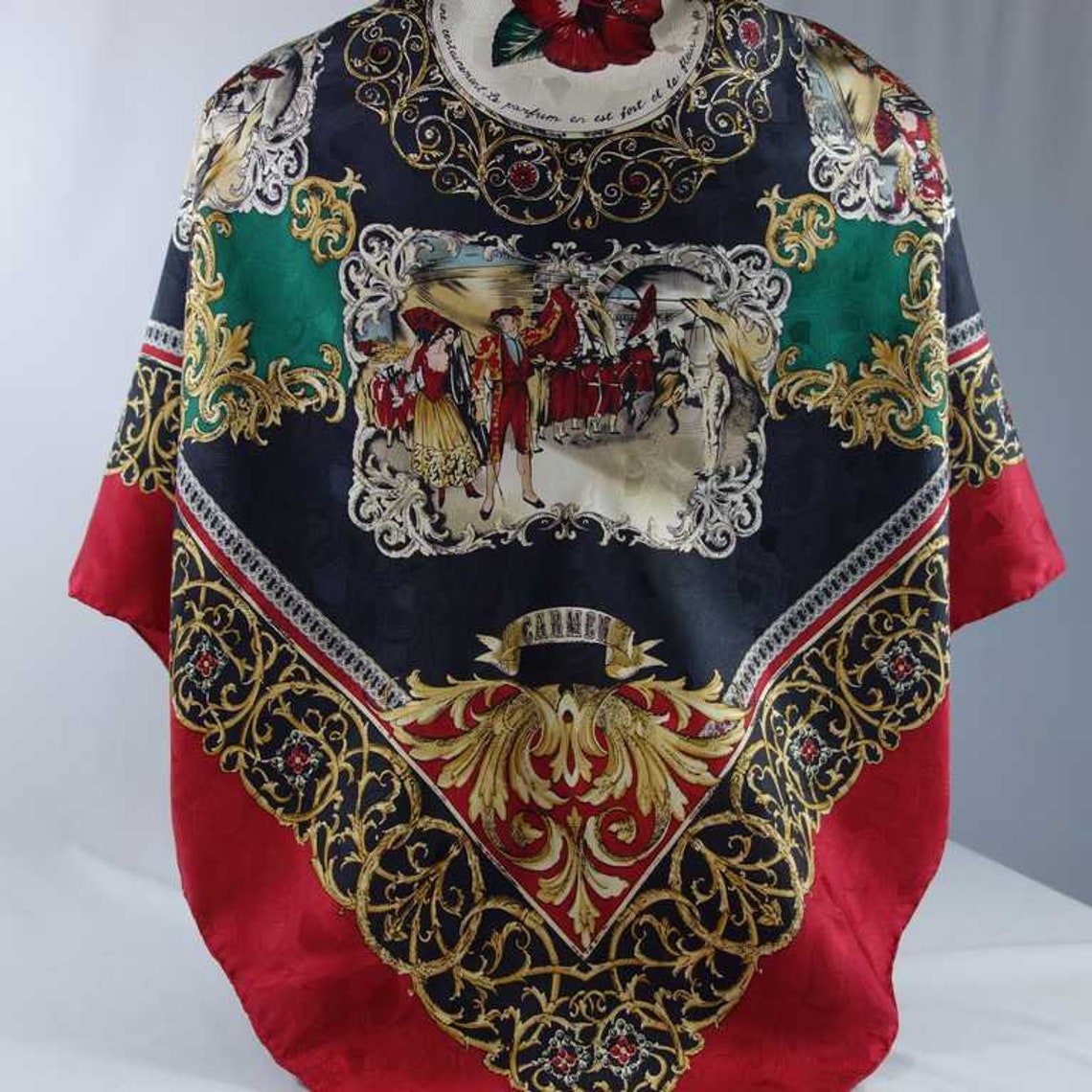 Vos & Low Designs New York for Met Opera Silk Scarf Shawl 36 Jacquard ...