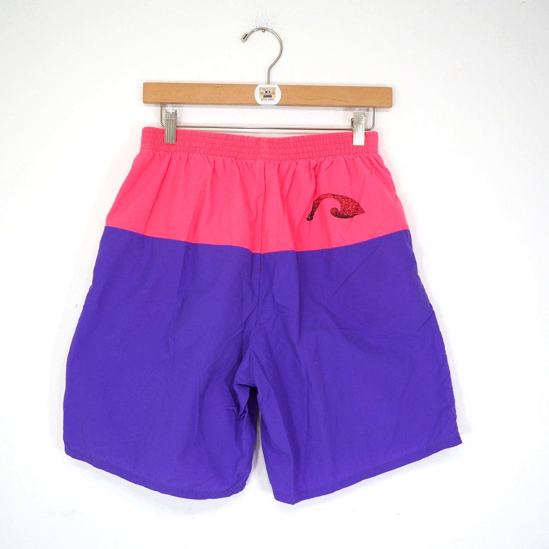 90s Vintage Surf Bustr Swim Shorts Colorblock Athletic 90s Retro Size M ...