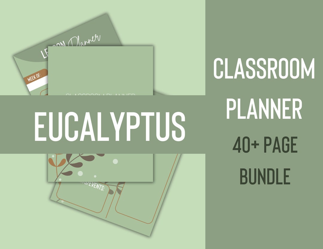 Eucalyptus Classroom Planner, Classroom Planner, Minimalist Teacher ...