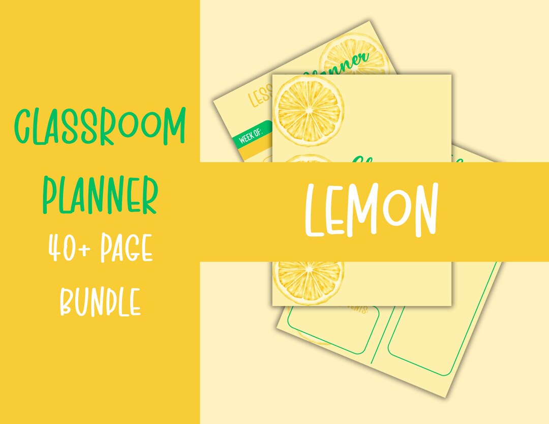 Lemon Classroom Planner, Lemon Teacher Planner, Digital Classroom ...