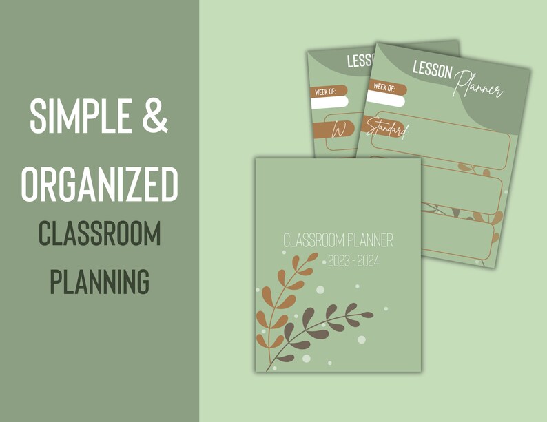 Eucalyptus Classroom Planner, Classroom Planner, Minimalist Teacher ...