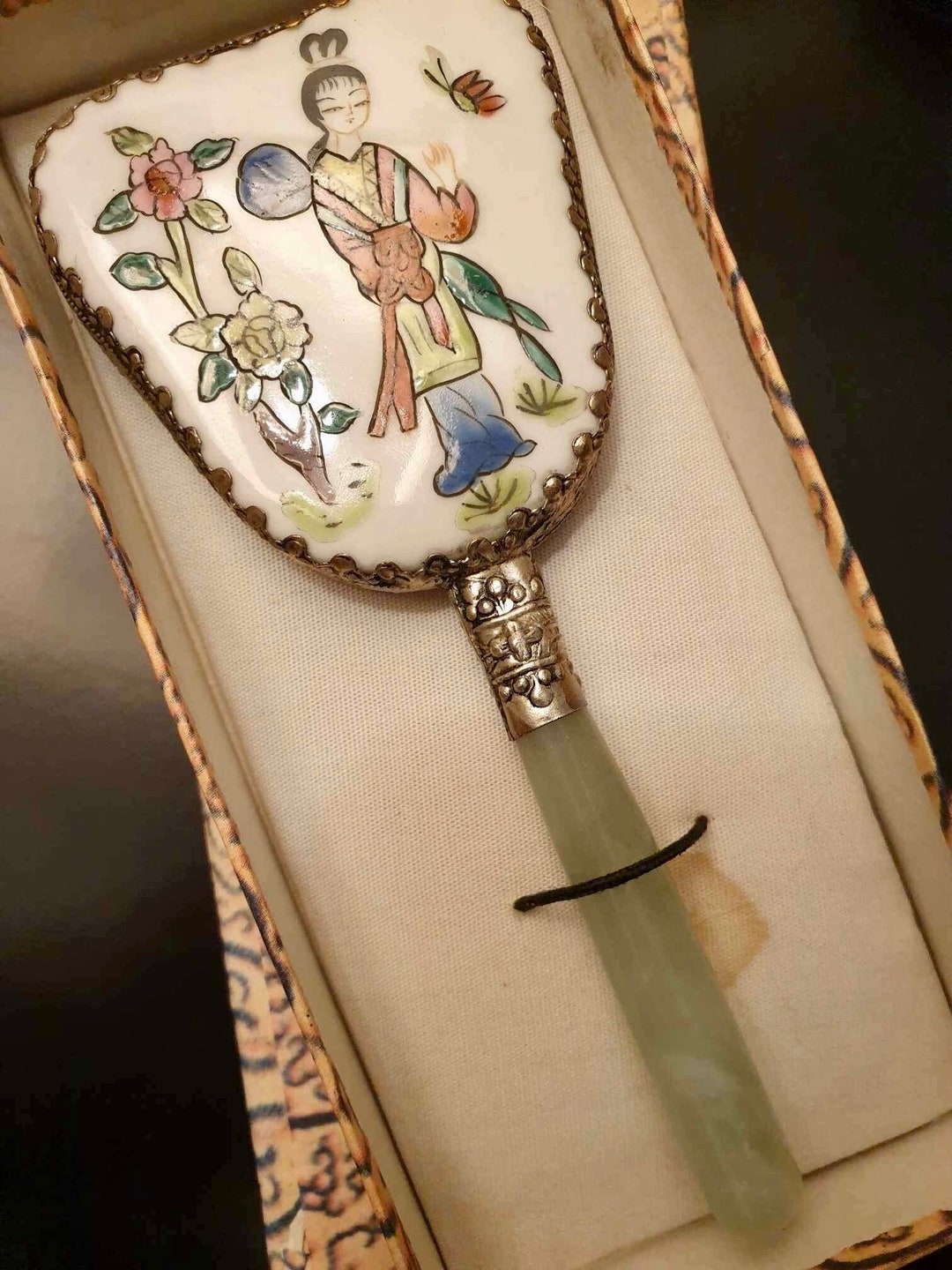 Beautiful Vintage Hand Mirror in Original Box Jade Mirror Vintage ...