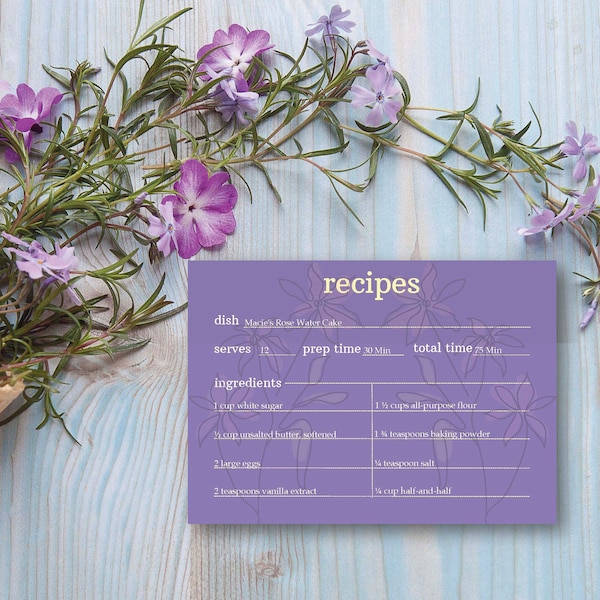Cute Recipe Cards - Etsy
