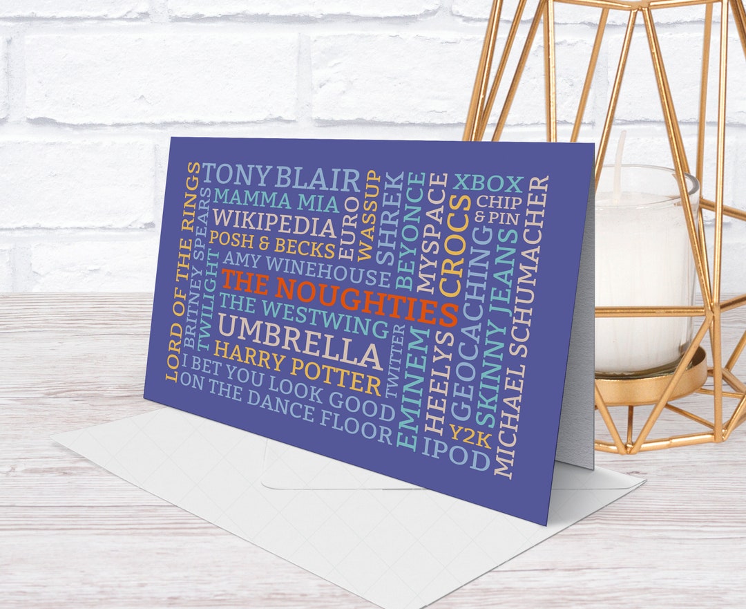 21st Birthday Card 2000s Word Art Greetings Card the Best - Etsy