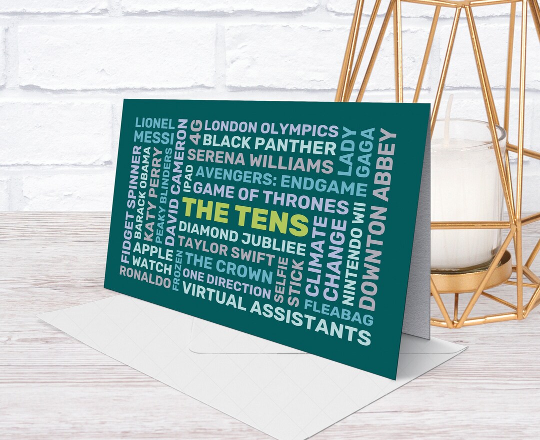 2010s Word Art Greetings Card the Best of the Tens Word Art Card for ...