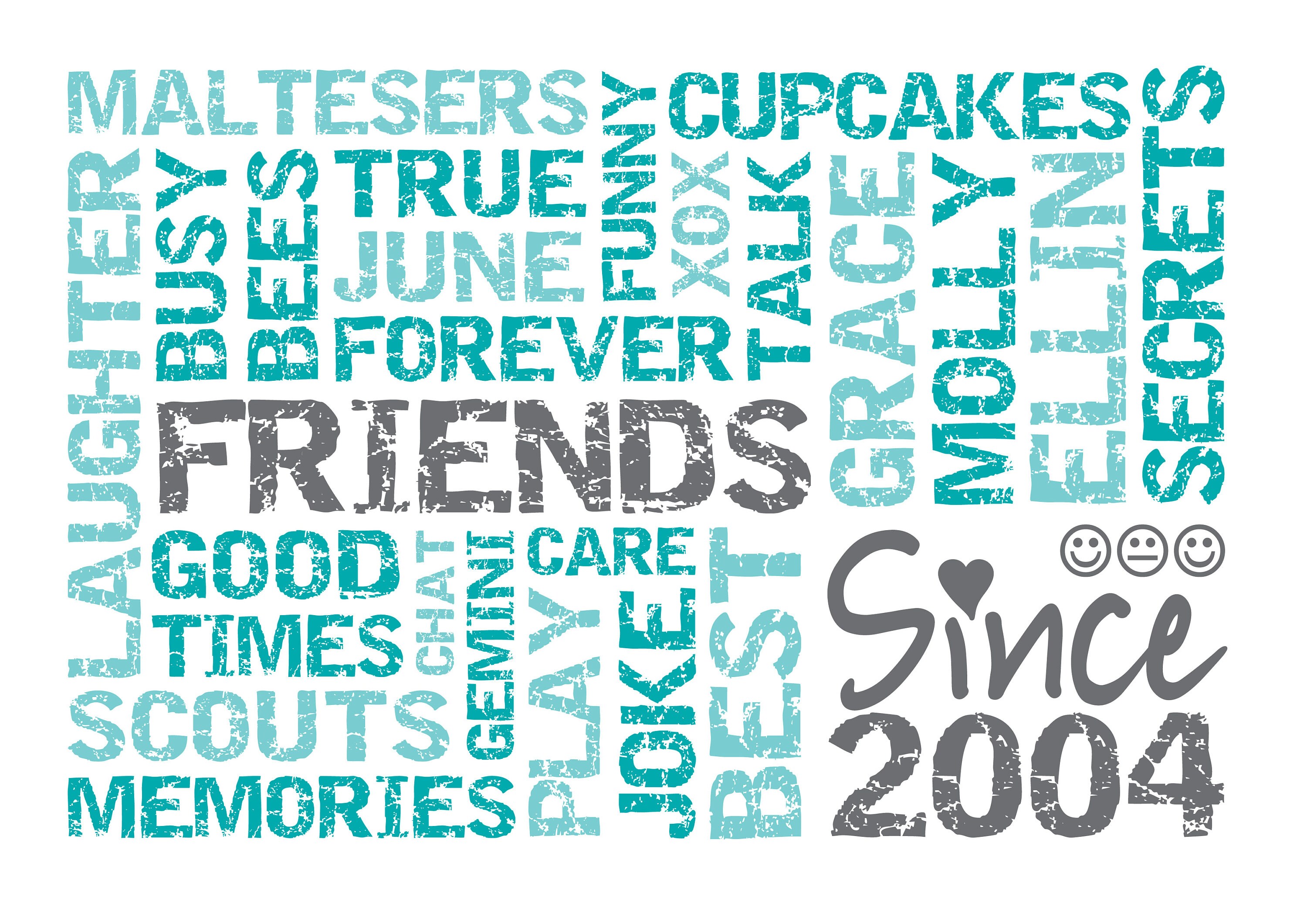 Bespoke Friend Word Cloud - Personalised Word Cloud Gift - DOWNLOAD - Etsy