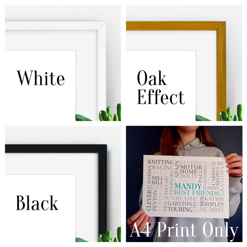 Personalised Best Friend Word Art Print - Unique Collage Gift - Etsy UK