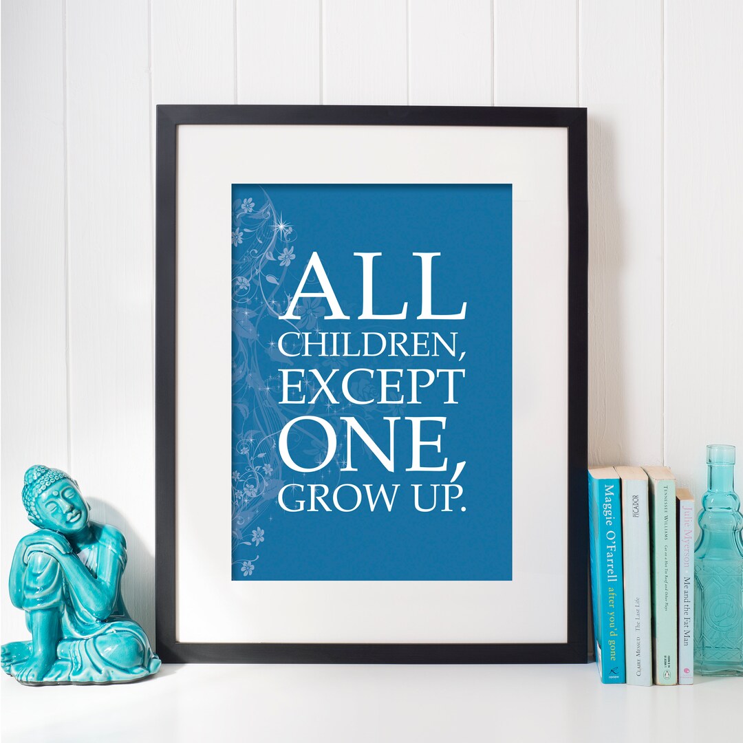 Peter Pan Word Art Poster - J M Barrie Literary Gift - Neverland Book ...