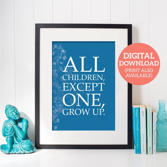 Peter Pan Poster Neverland Word Art Peter Pan Gift J M | Etsy