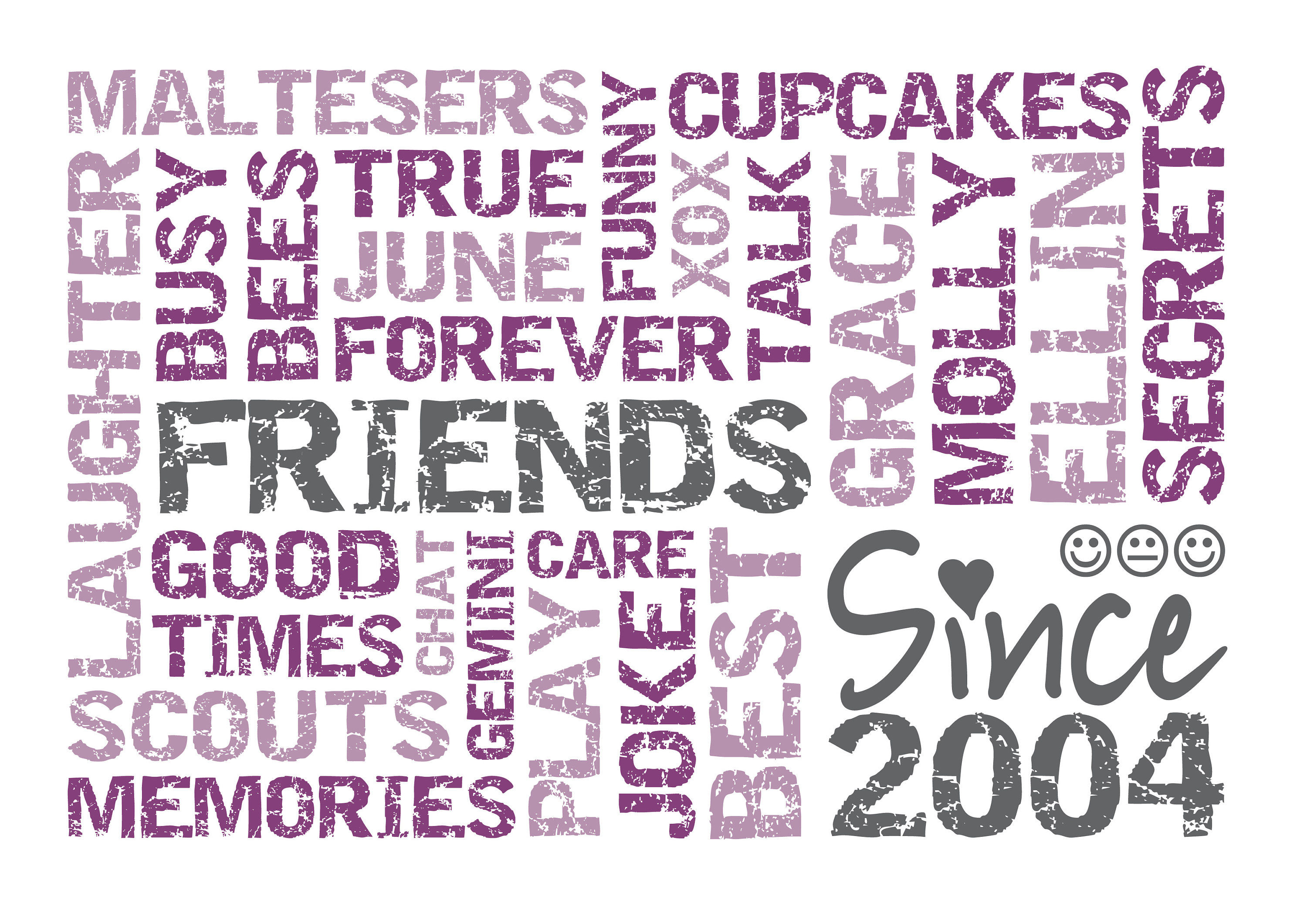 Bespoke Friend Word Cloud - Personalised Word Cloud Gift - DOWNLOAD - Etsy