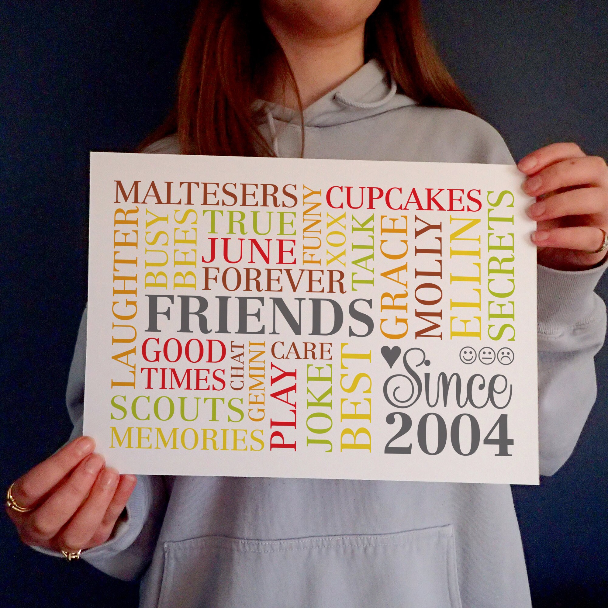 Special Friendship Word Art - Personalised Word Cloud Gift - PRINTED ...