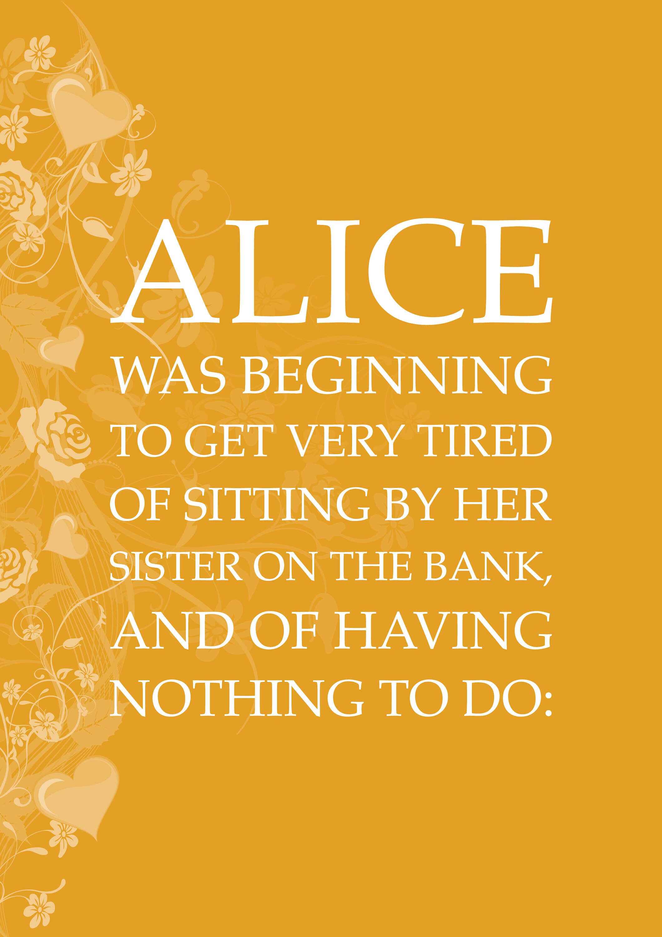 Alice in Wonderland Poster Alice Word Art Gift Lewis - Etsy