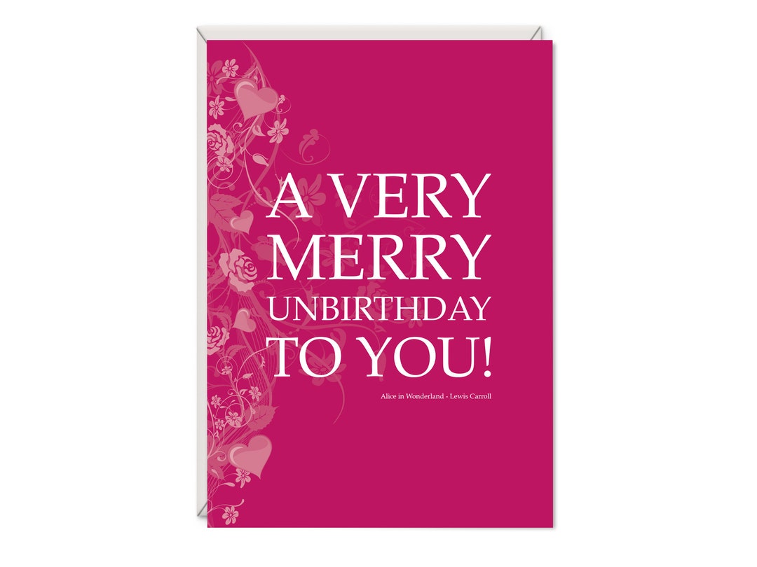 Alice in Wonderland Greetings Card Book Quote Literary Gift Alice Word ...