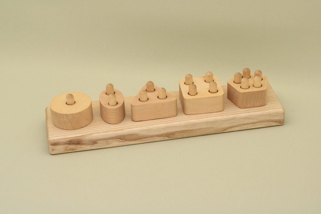 Handmade Wooden Stacking Board: Montessori Math Toy - Etsy