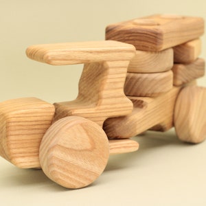 Wooden Tractor Constructor Montessori Waldorf Educational Natural ...