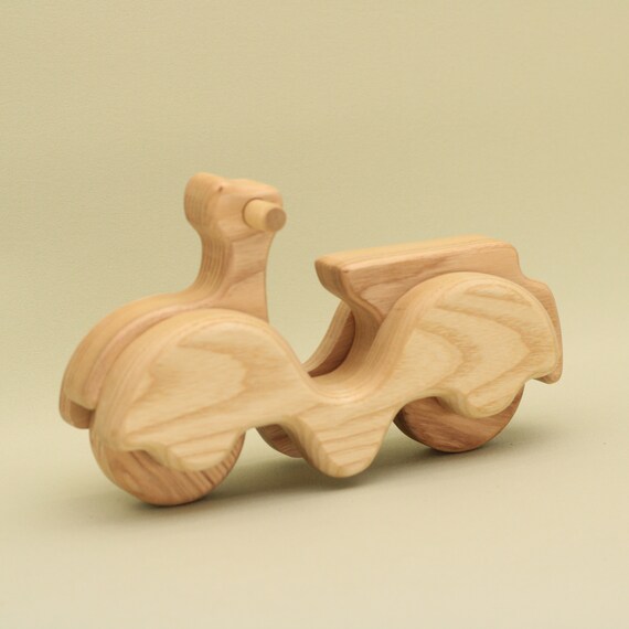Handmade Organic Natural Wooden Scooter Motorbike With Moving Wheels Eco friendly Delights for Boys Lotes Toys Baby Gift Free Shipping Etsy UK