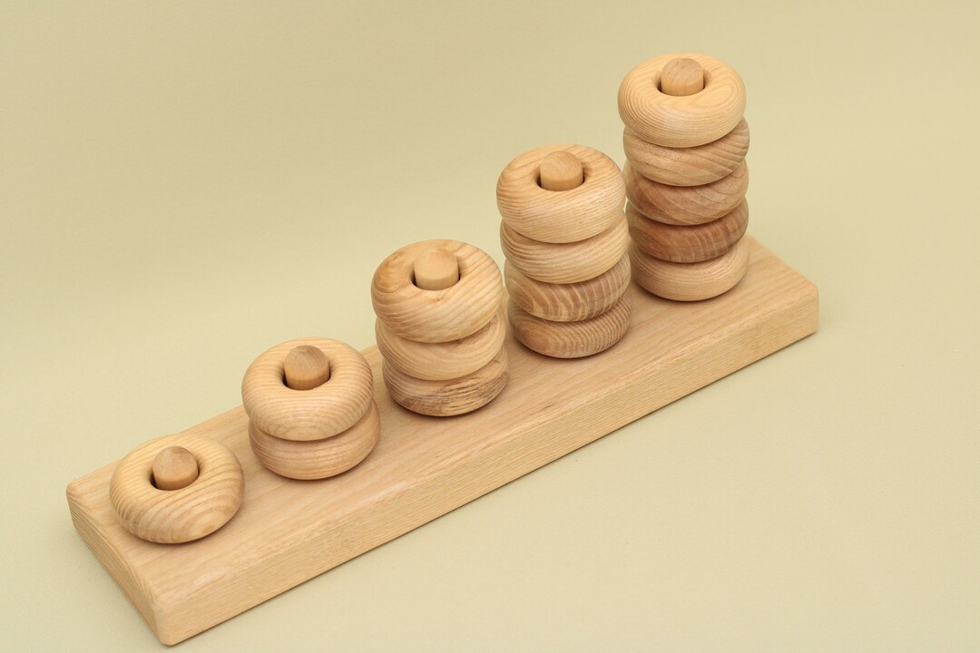 Handmade Wooden Stacking Board: Montessori Educational Toy - Etsy