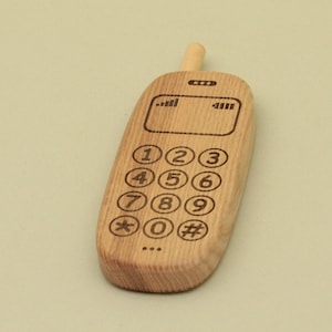 Handmade Wooden Toy Mobile Phone – Montessori Baby Gift - Etsy