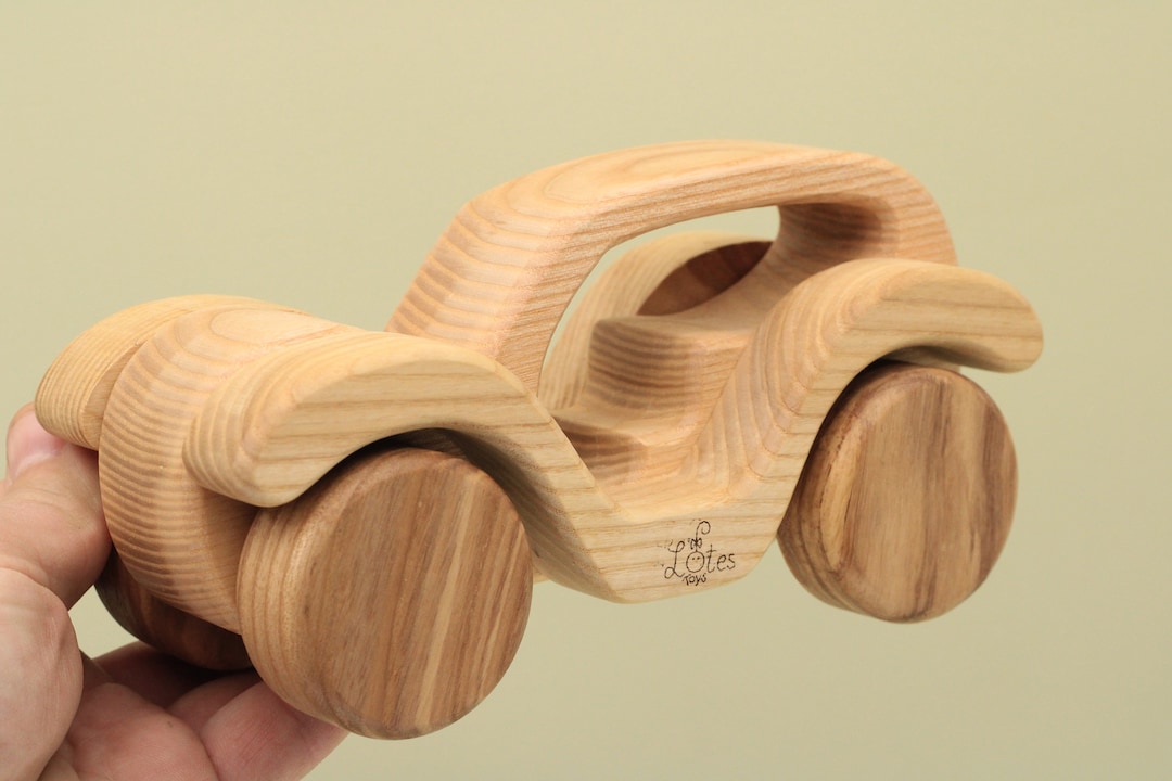 Handmade Wooden Sport Car Jeep Natural Timeless Vehicle for Playtime ...