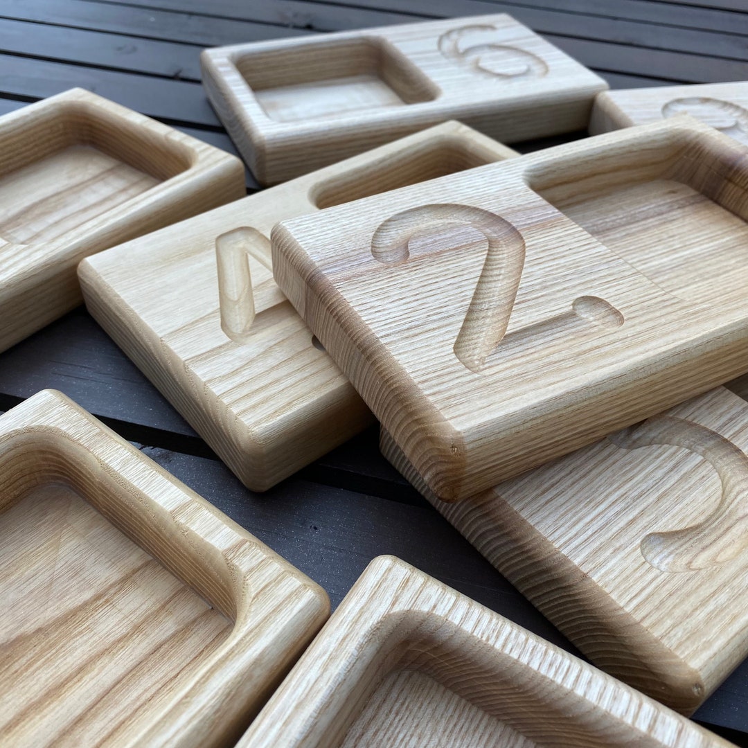 Wooden Counting Toys Set With Panels From 1 to 10 Natural - Etsy