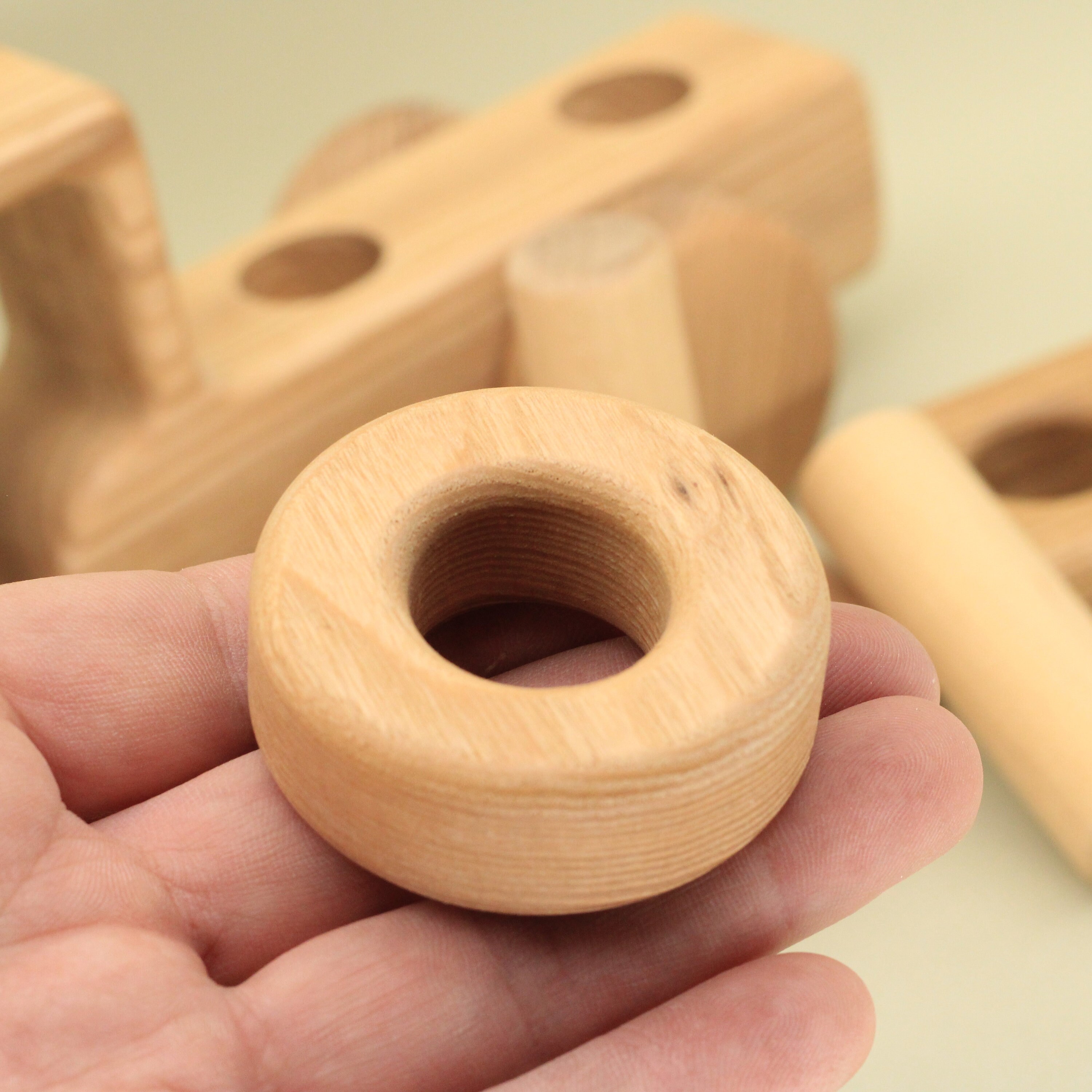 Exclusive Wooden Tractor Constructor: Montessori Education Stacking Toy ...