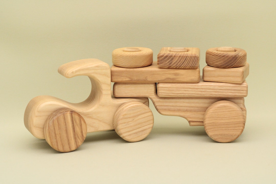 Wooden Car Constructor: Montessori Educational Toy With Trailer - Etsy