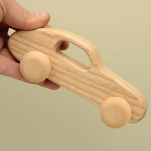 Baby Wooden Car Woodland, Vehicles, Natural, Solid Ash Wood, Treated ...