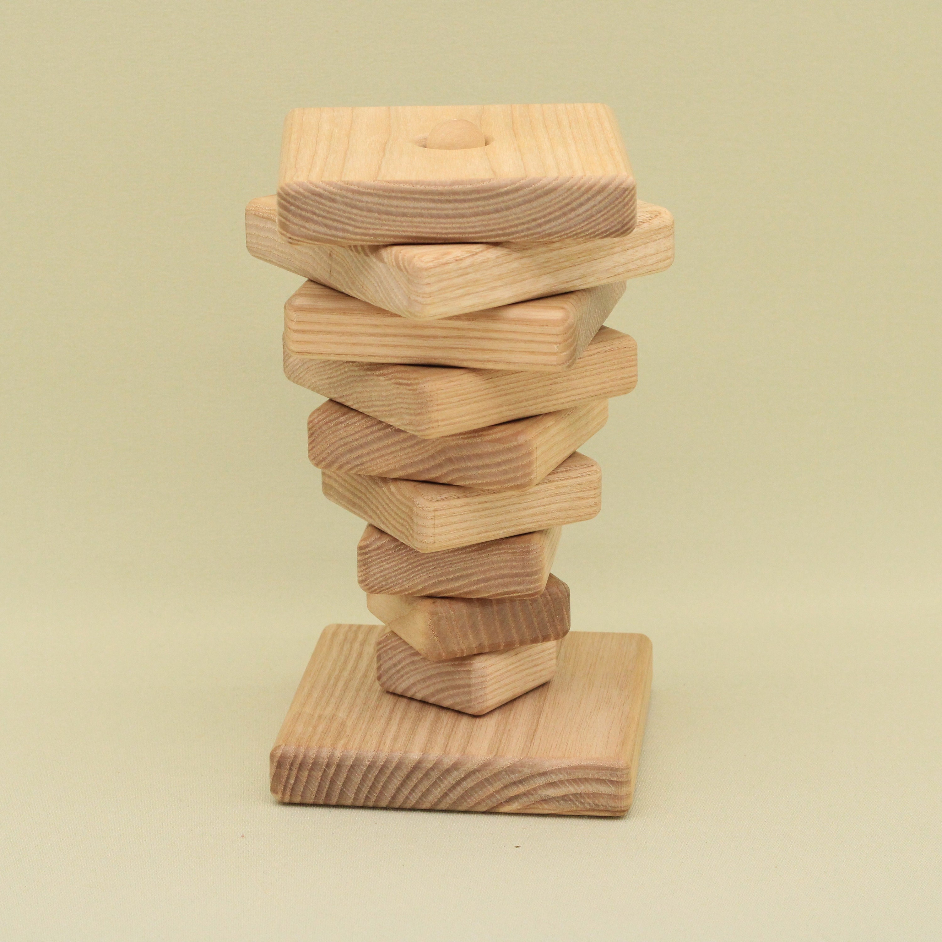 Handmade Wooden Stacking Pyramid Toy, Montessori Waldorf Baby Gift - Etsy
