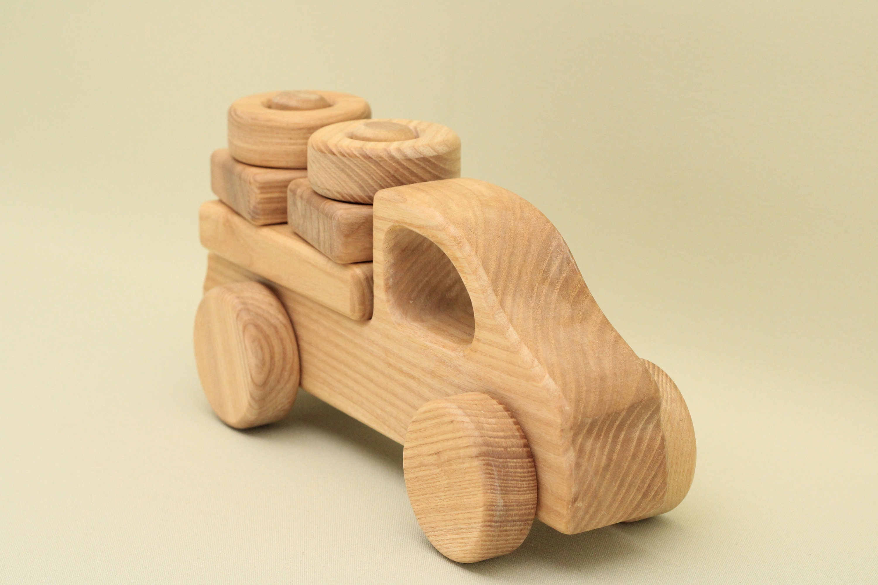 Wooden Car Constructor: Montessori Building Blocks, Handmade Ash Wood ...