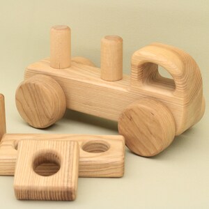 Wooden Mini Car Constructor Montessori Educational Natural Handmade ...