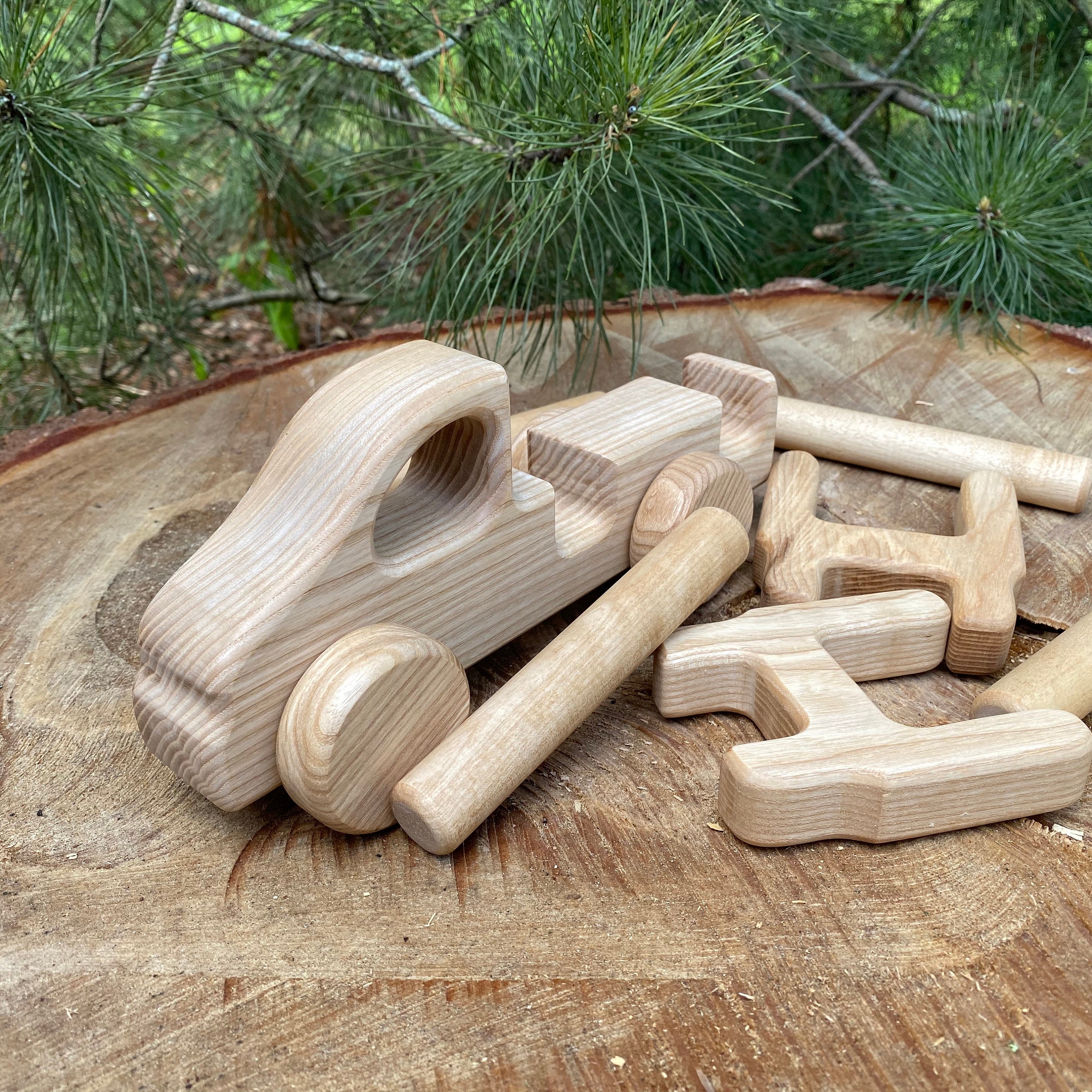 Wooden Car Constructor: Handmade Ash Wood Montessori Toy - Etsy