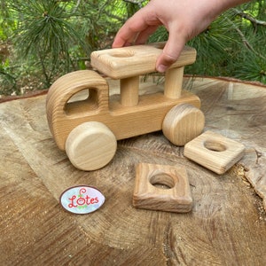 Wooden Mini Car Constructor Montessori Educational Natural Handmade ...