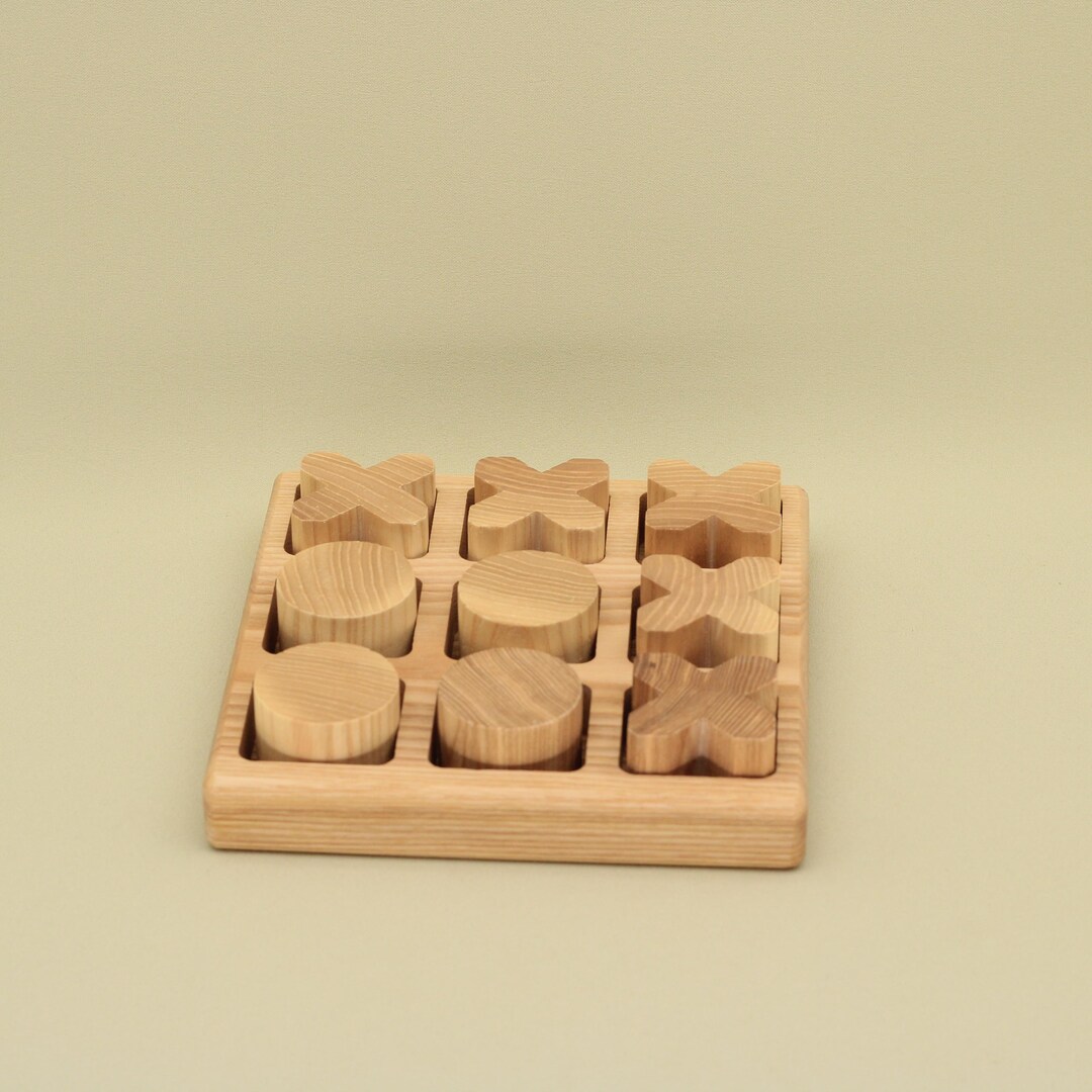 Lotes Toys Natural Educational Wooden Tic Tac Toe 3x3 Waldorf ...