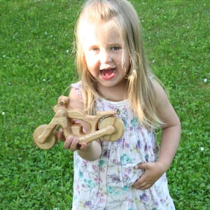 Handmade Organic Natural Wooden Chopper Motorbike With Moving Wheels ...