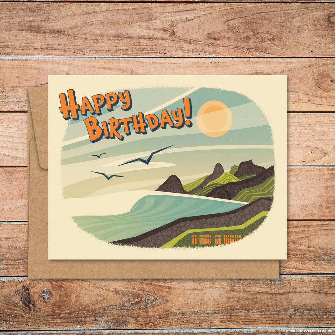 Tropical Birthday Greeting Card - Etsy