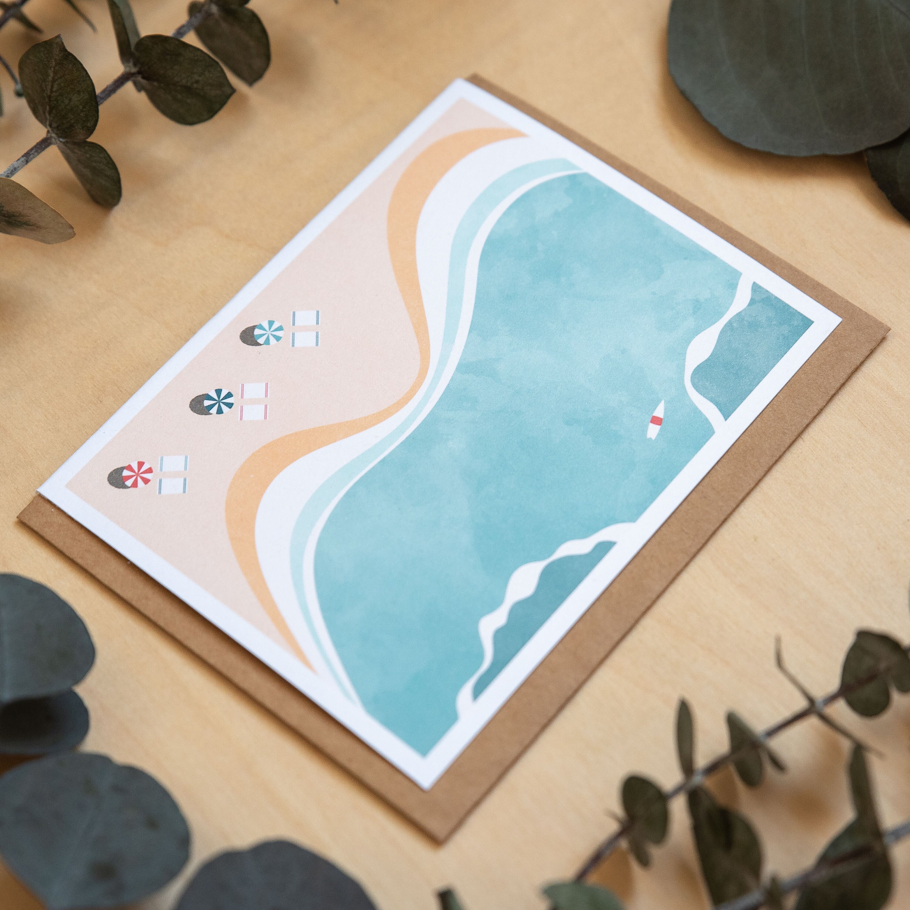 Surf Style Greeting Card - Etsy